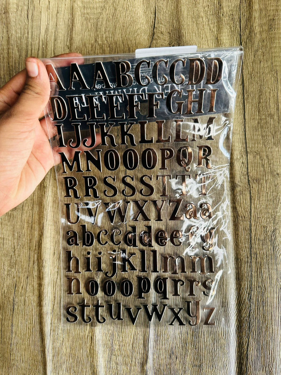 Metallic alphabet sticker sheet – The Krafty Mall