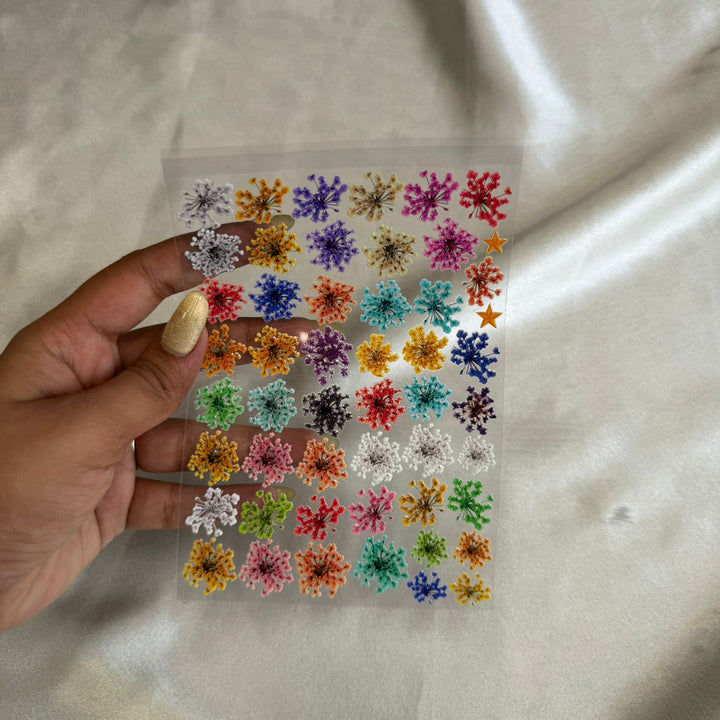 Annie's lace flower peel off sticker