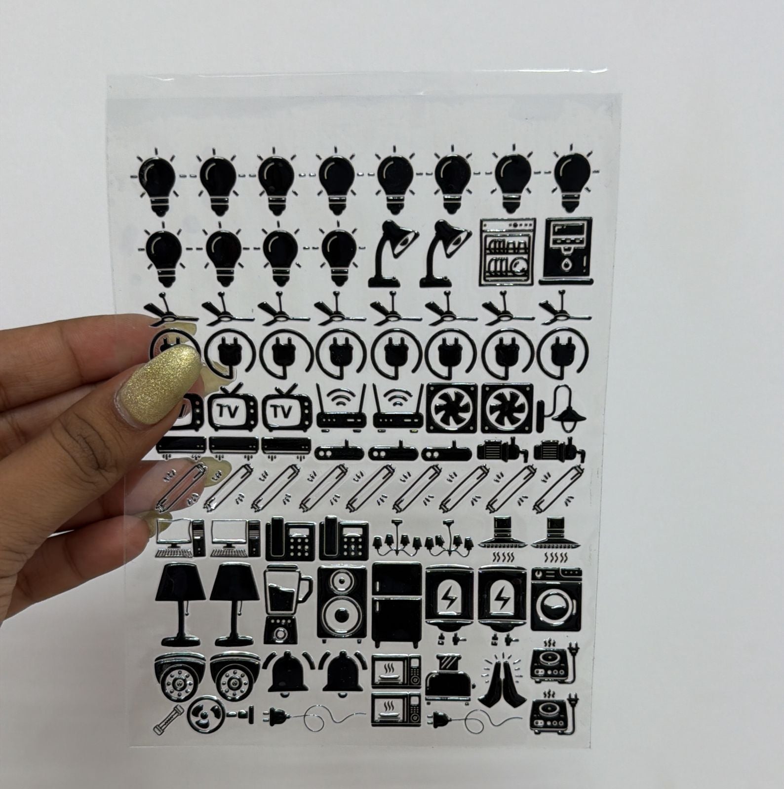 Switch board peel off sticker