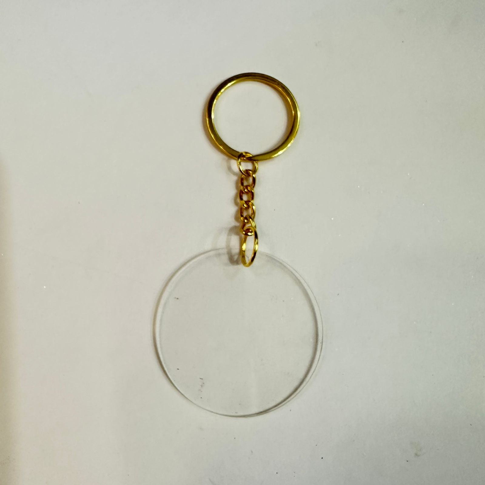 Transparent acrylic keychain base