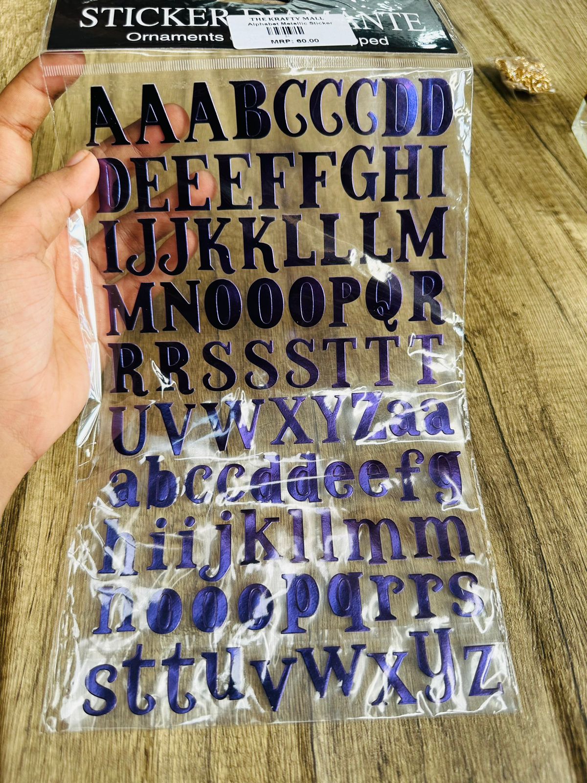 Metallic alphabet sticker sheet – The Krafty Mall