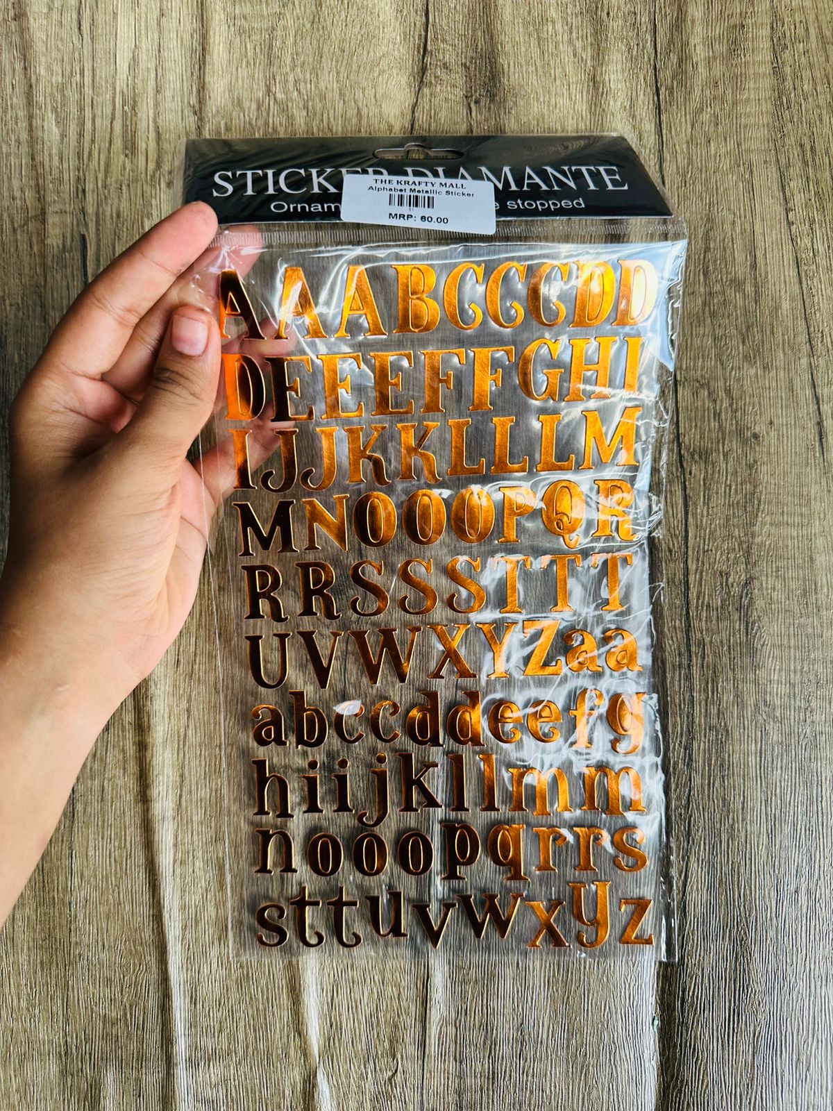 Metallic alphabet sticker sheet – The Krafty Mall